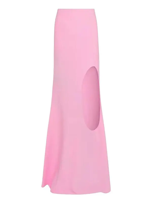 A.W.A.K.E. Mode Cut-out Flared Maxi Skirt - Pink
