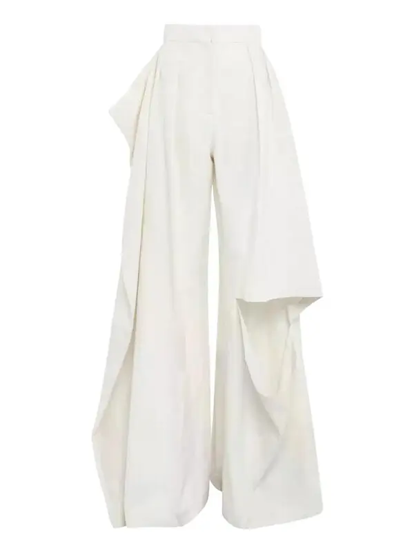 A.W.A.K.E. Mode Slit-knee Draped Pants - Neutrals