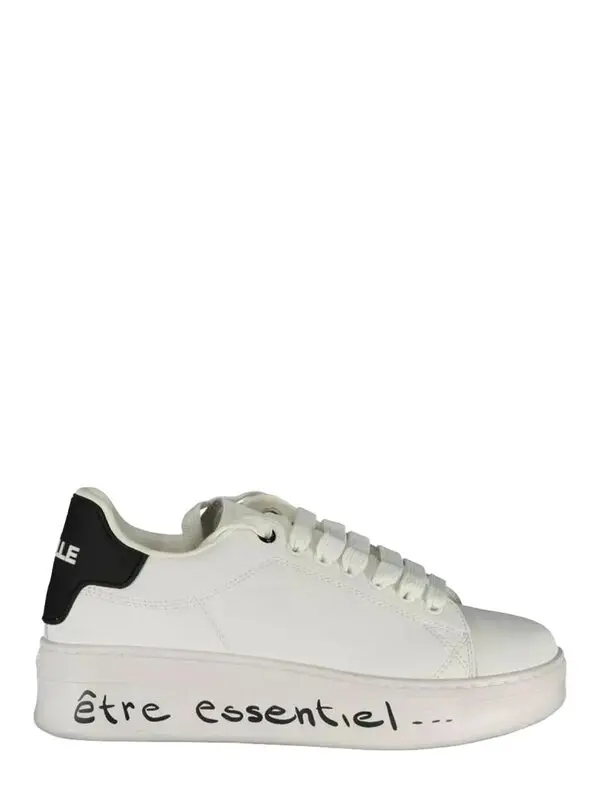 GAELLE Platform Lace-up Sneakers - White