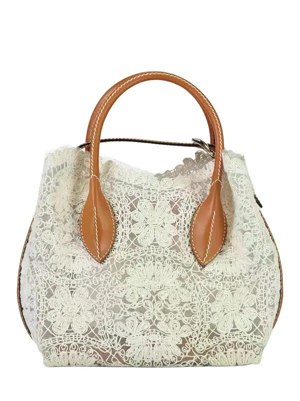 Ermanno Scervino Margot Lace Shoulder Bag - White