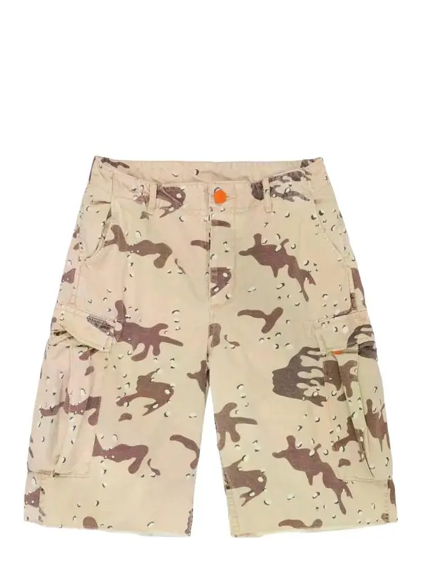 HELLSTAR Camouflage-print Cargo Shorts - Neutrals