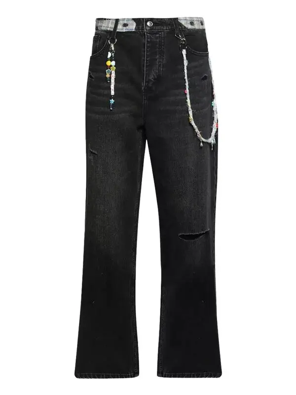NAHMIAS Dusty Rainbow Baggy Jeans - Black