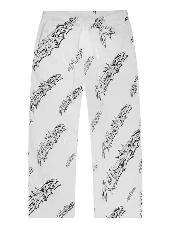 HELLSTAR Graffiti-print Track Pants - White