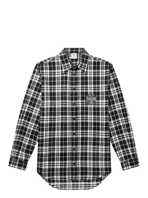 Vetements Checked Shirt - Black