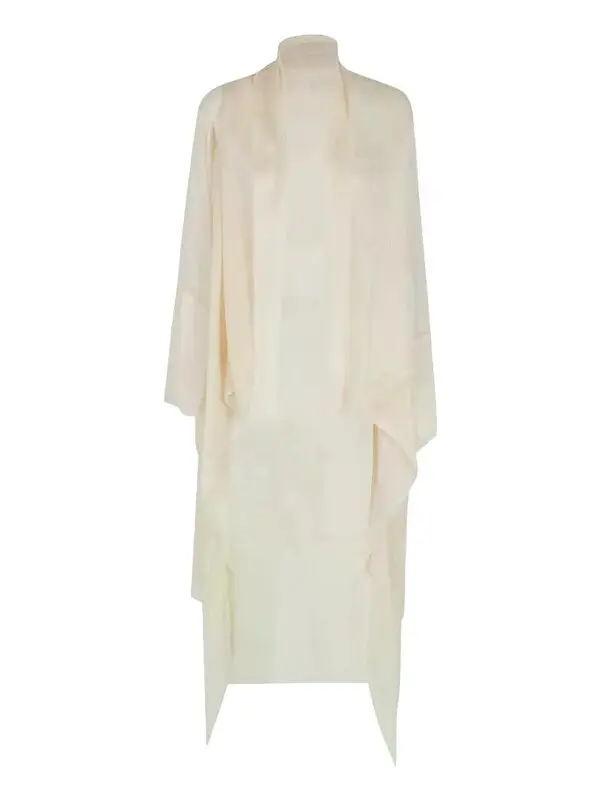 Alberta Ferretti Silk-organza Duster Coat - Neutrals
