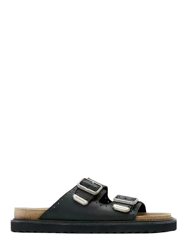 ALLSAINTS Perforated Buckle-fastening Slides - Black