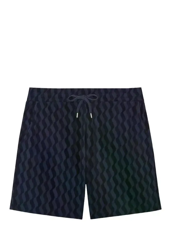 Frescobol Carioca Augusto Jacquard-terry Shorts - Blue