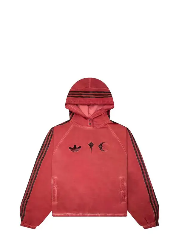 Adidas X Thug Club Logo-embroidered Hoodie - Red