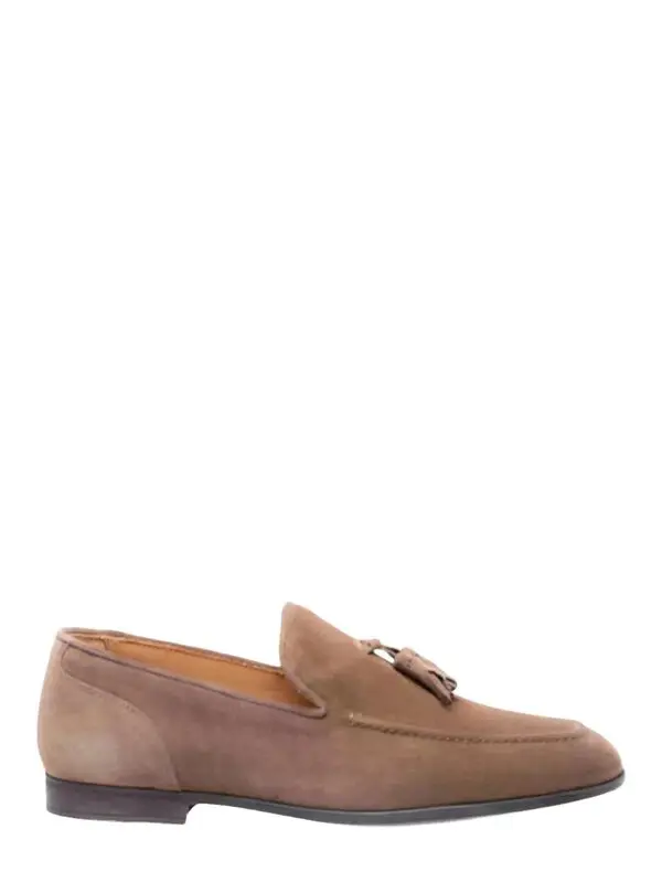 TESTONI Tassel-detail Suede Loafers - Brown