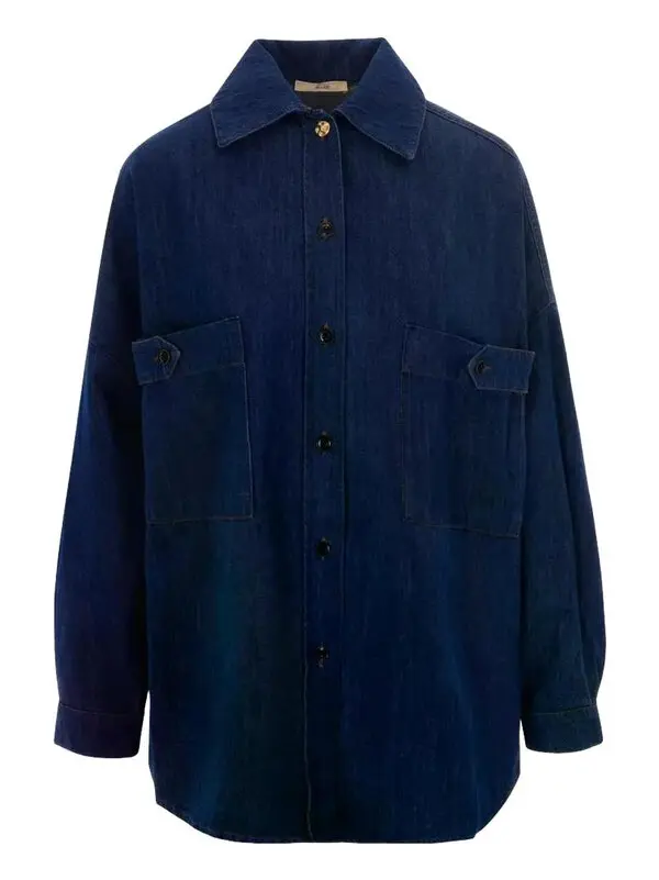 SESSUN Patch-pocket Denim Shirt - Blue