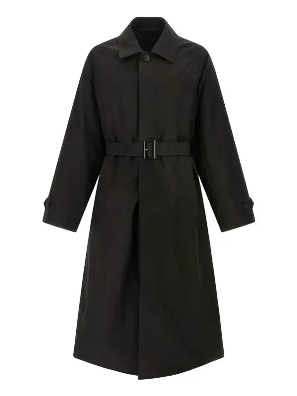 STEIN Belted Multilayer Trench Coat - Black