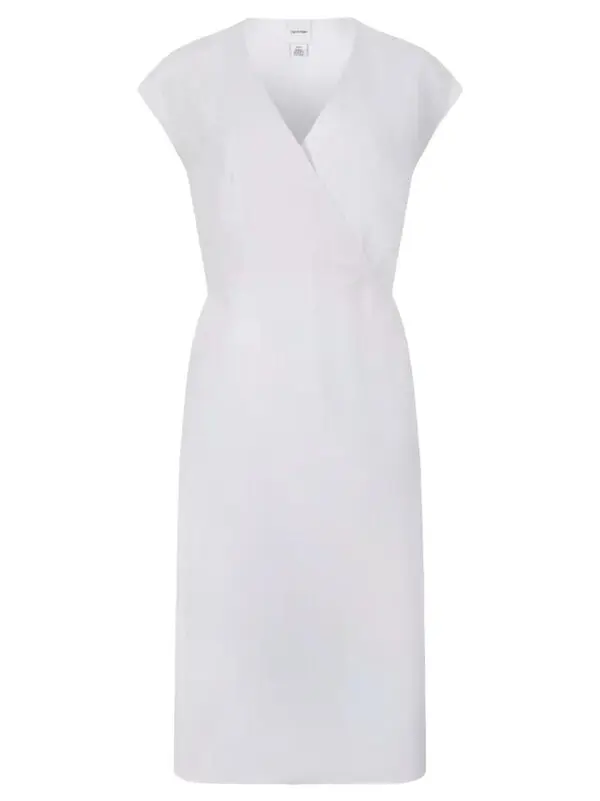 Calvin Klein Cap-sleeve Wrap Dress - White