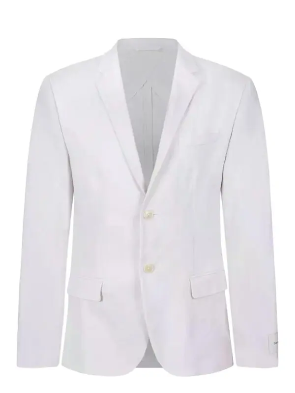 Calvin Klein Notched-lapel Single-breasted Blazer - White