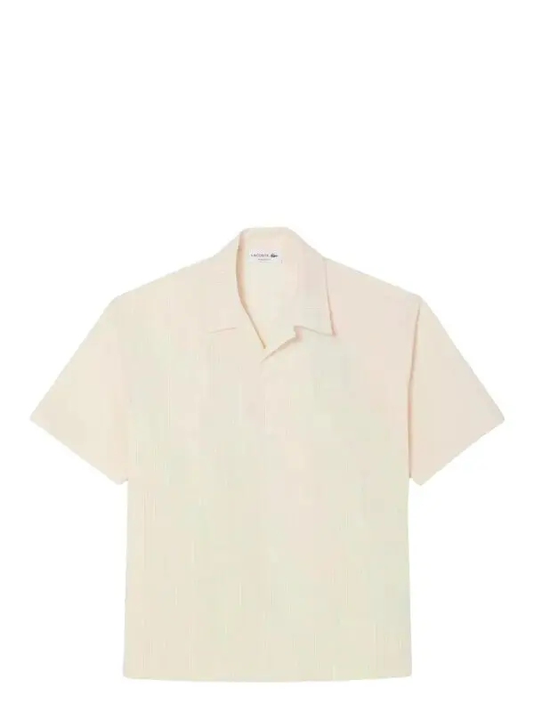 Lacoste Striped Seersucker Shirt - Neutrals