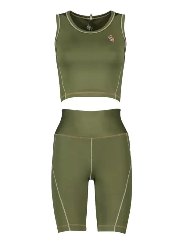 Moncler Polartec® Delta™ Logo-patch Leggings - Green