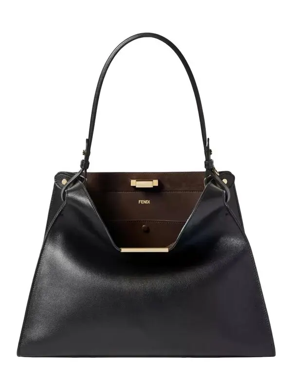 Fendi Leather Shoulder Bag - Black