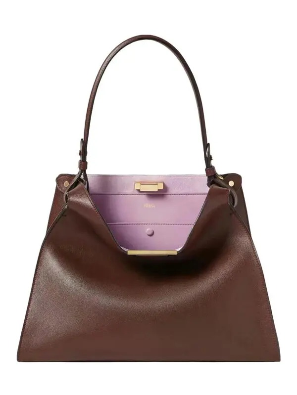 Fendi Leather Tote Bag - Brown