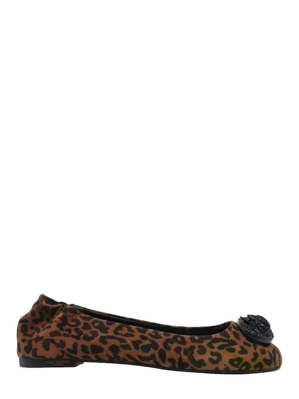 Kurt Geiger Chelsea Leopard-print Ballet Flats - Brown