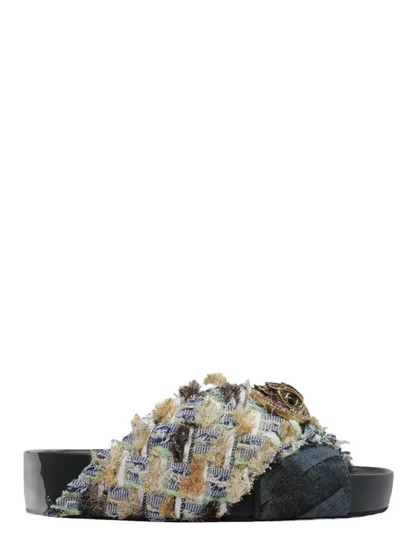 Kurt Geiger Chelsea Crossover Platform Sandals - Blue
