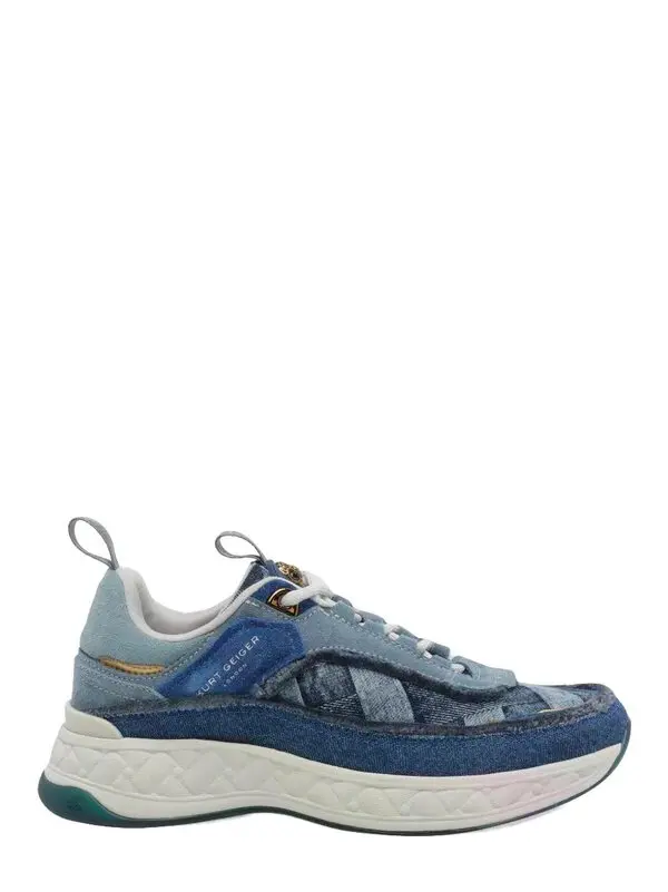 Kurt Geiger Kensington Panelled Denim Sneakers - Blue
