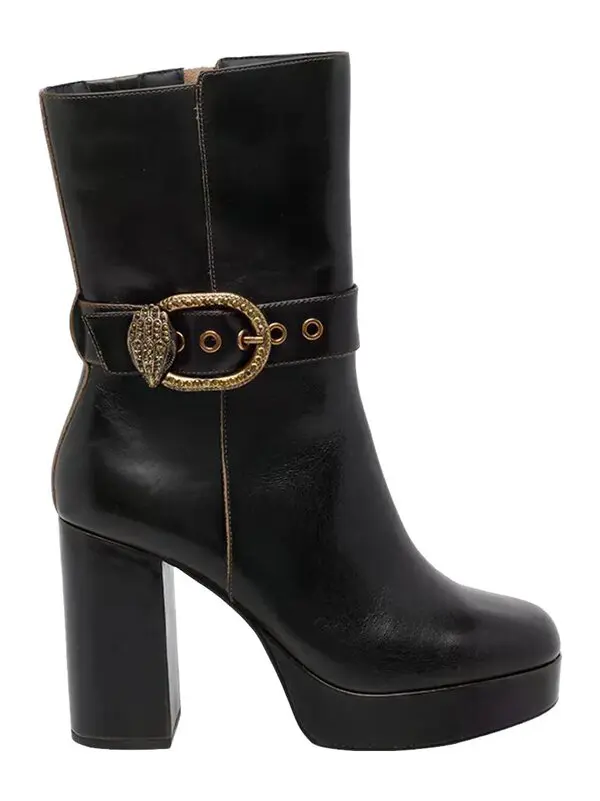 Kurt Geiger Mayfair Buckle Ankle Boots - Brown