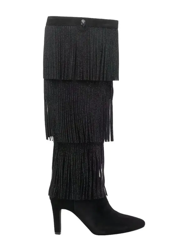 Kurt Geiger Shoreditch Fringed Boots - Black