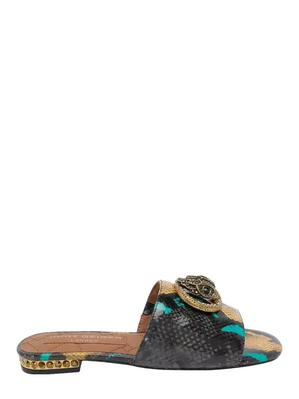 Kurt Geiger Chelsea Snake-print Sandals - Black