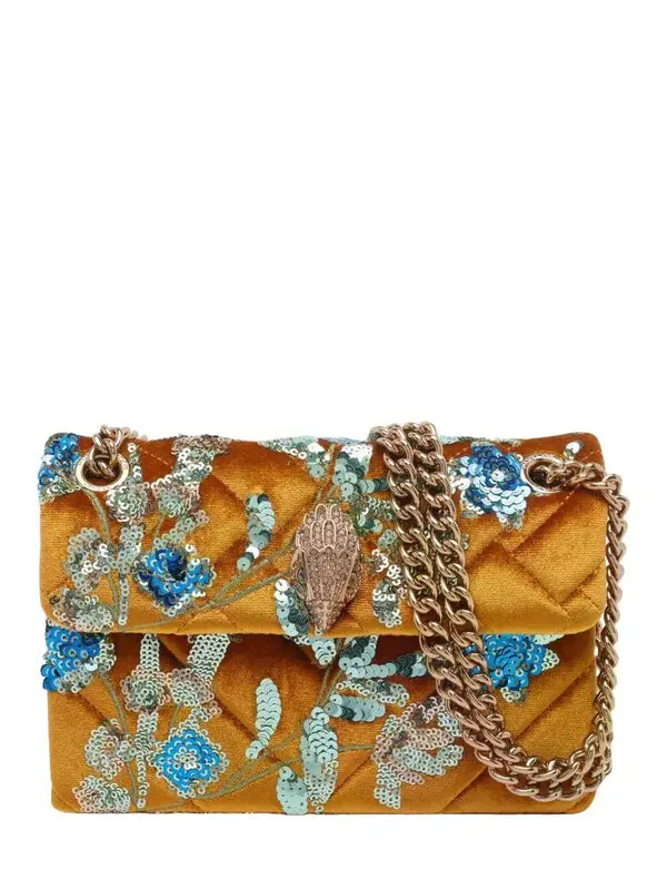 Kurt Geiger Sequin-embellished Quilted Shoulder Bag - Yellow