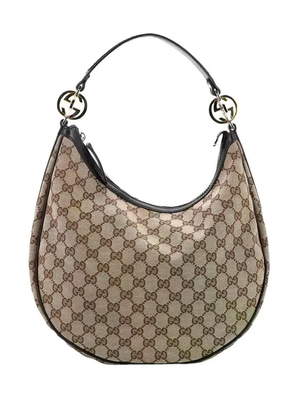 Gucci Gg Canvas Twins Medium Hobo Bag - Brown