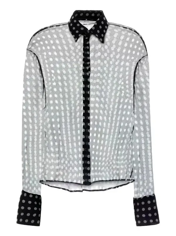Ermanno Scervino Polka-dot Silk Shirt - Grey