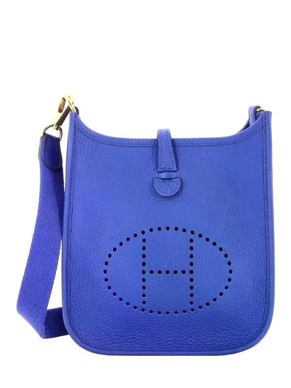 Hermès Evelyne Tpm Crossbody Bag Clemence Gen Iii - Blue