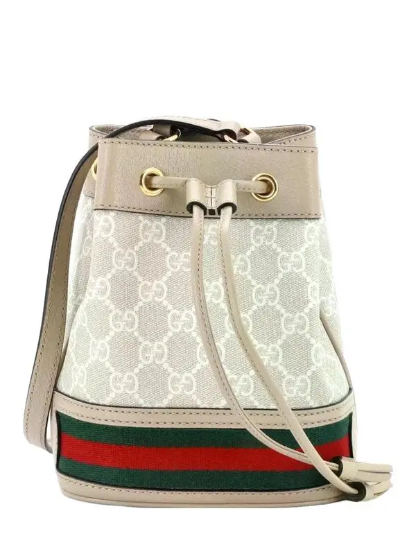 Gucci Ophidia Gg Coated Canvas Mini Bucket Bag - Neutrals