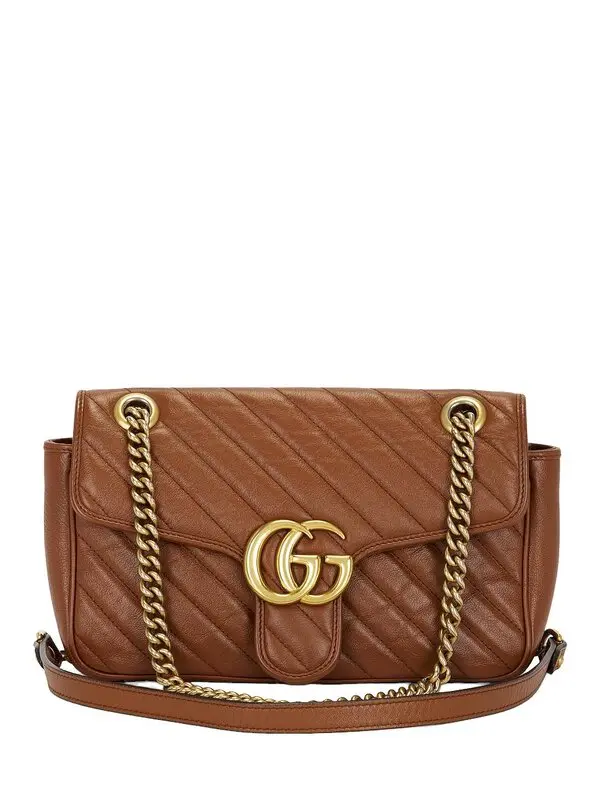 Gucci Gg Marmont Shoulder Bag - Tan