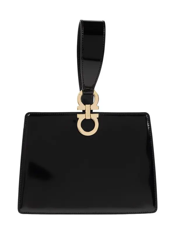 FERRAGAMO Gancini Mini Handbag - Black