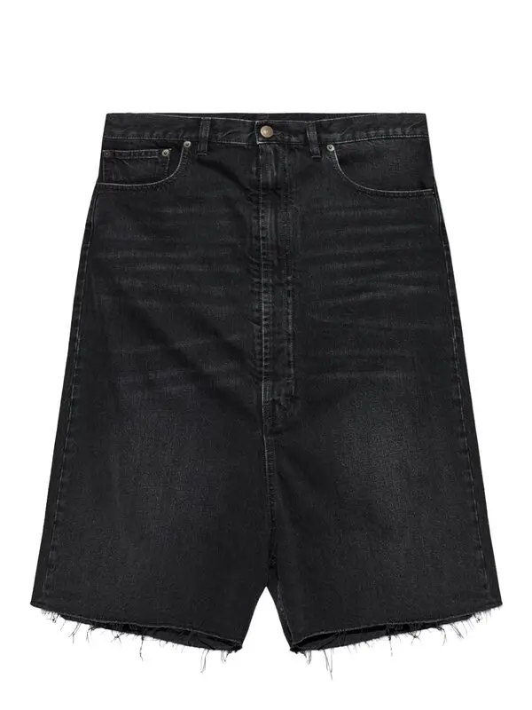 MAISON MARGIELA Vintage-effect Denim Shorts - Black