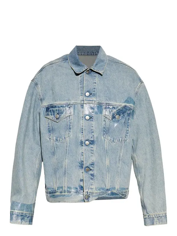MAISON MARGIELA Vintage Effect Denim Jacket - Blue