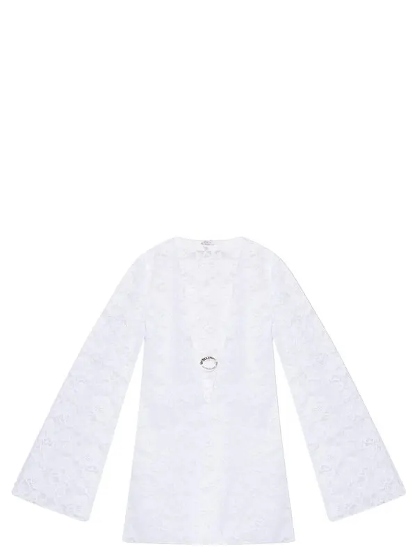 Oseree Lace Mini Dress - White