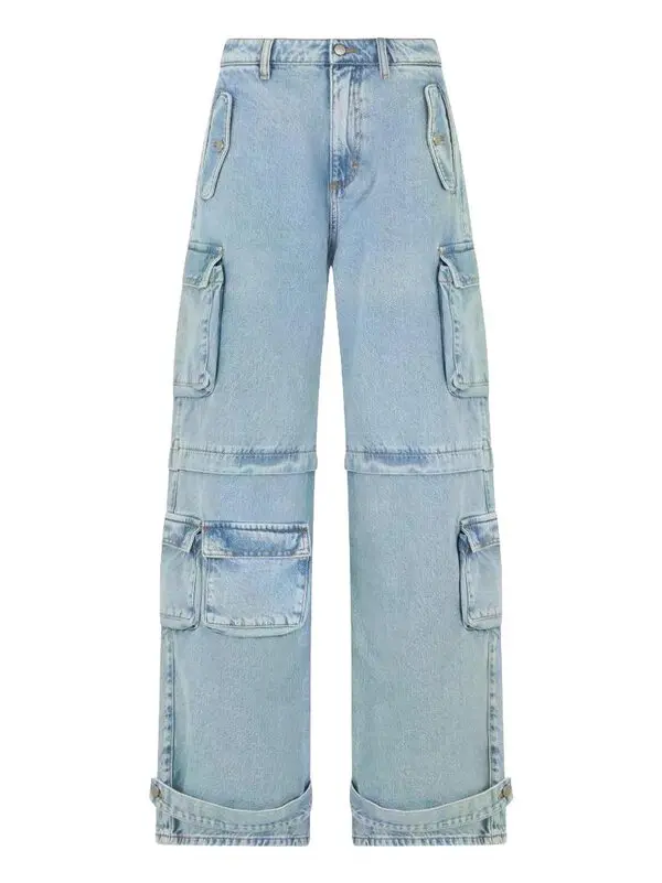 ICON DENIM LOS ANGELES Rosalia Wide-leg Cargo Jeans - Blue