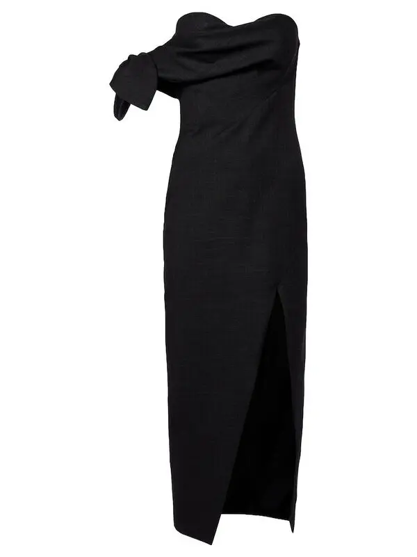 Givenchy Bow-detail Wool Cocktail Dress - Grey
