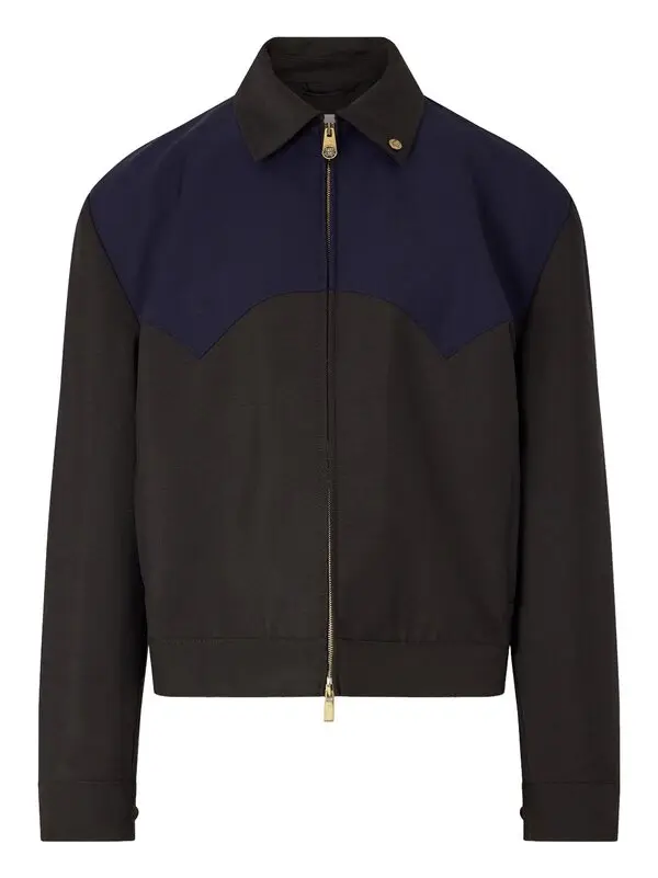 Versace Wool And Mohair-blend Blouson Jacket - Brown
