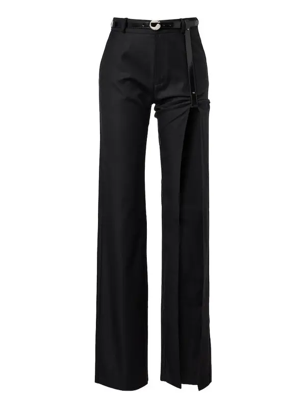 Coperni Suspended Belted Cutout Straight Jeans - Black