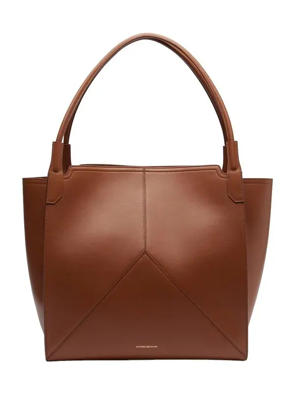 Victoria Beckham Large Leather Tote Bag - Brown