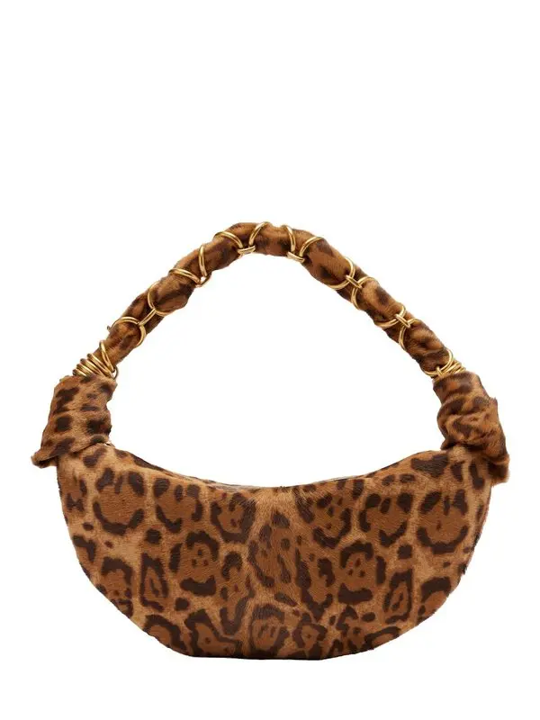 Saint Laurent Amalia Mini Calf Hair Top-handle Bag - Brown