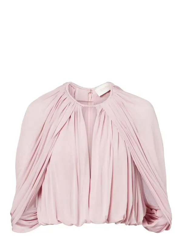 Zimmermann Alchemy Caped Draped Blouse - Pink