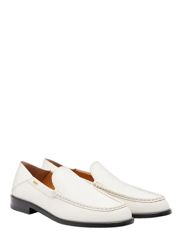 TOD'S Leather Loafers - White
