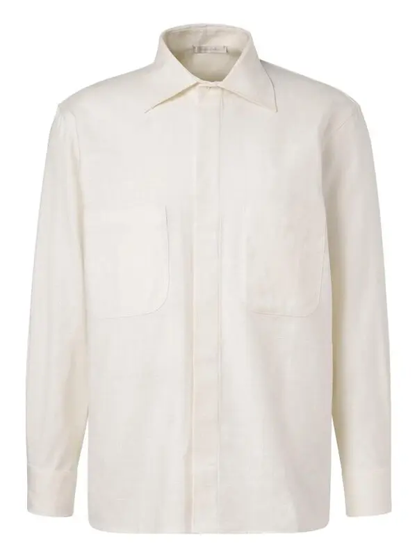 SAMAN AMEL Silk Shirt - White