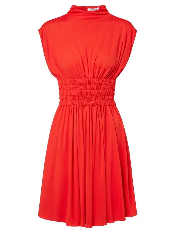 Alaïa Gathered Minidress - Red