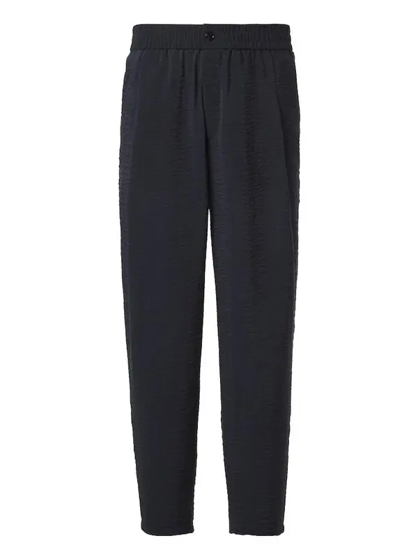 Giorgio Armani Seersucker Straight Pants - Blue
