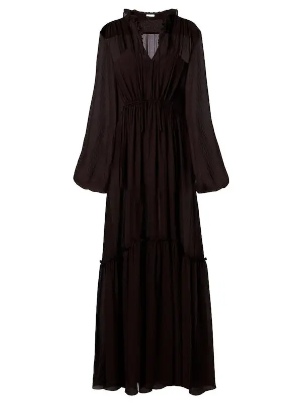 JOSEPH Lotus Maxi Dress - Brown