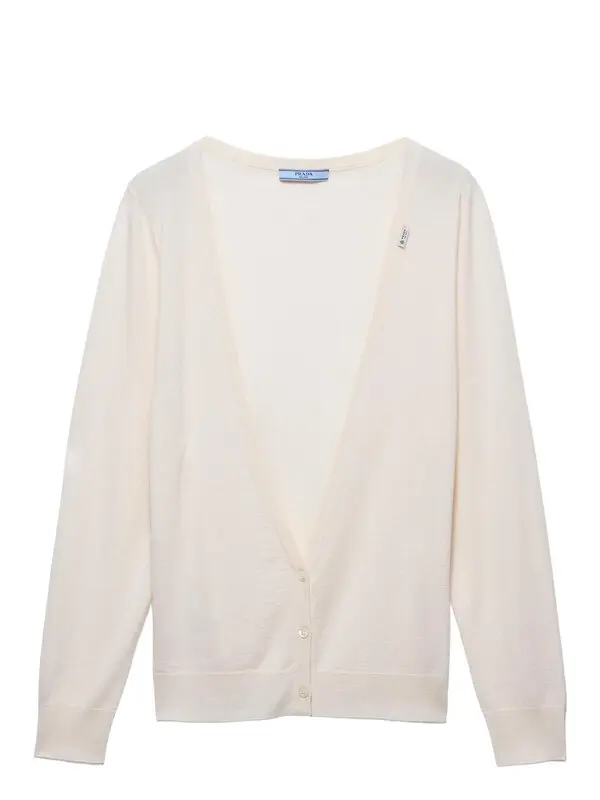 Prada Cashmere Cardigan - White
